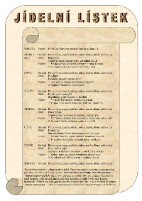 Jídelní lístek